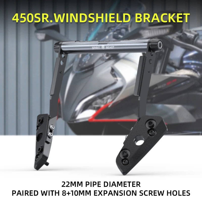 Motorcycle-Windshield-extension-bracket-Deflector-WindScreen-mount ...