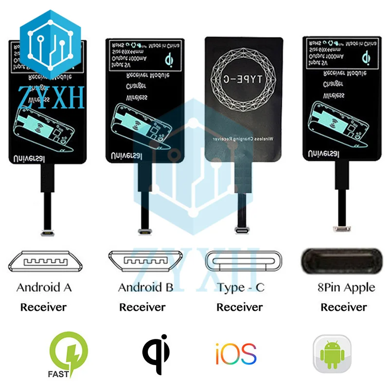 5V-1-5A-Wireless-Charger-Receiver-Type-C-Micro-USB-Qi-Fast-Wireless ...