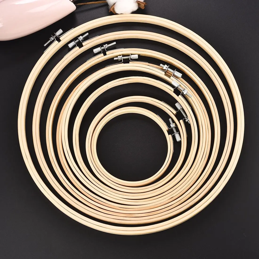 1Pcs-10-30cm-Wooden-Embroidery-Hoops-Frame-Set-Bamboo-Embroidery-Hoop ...