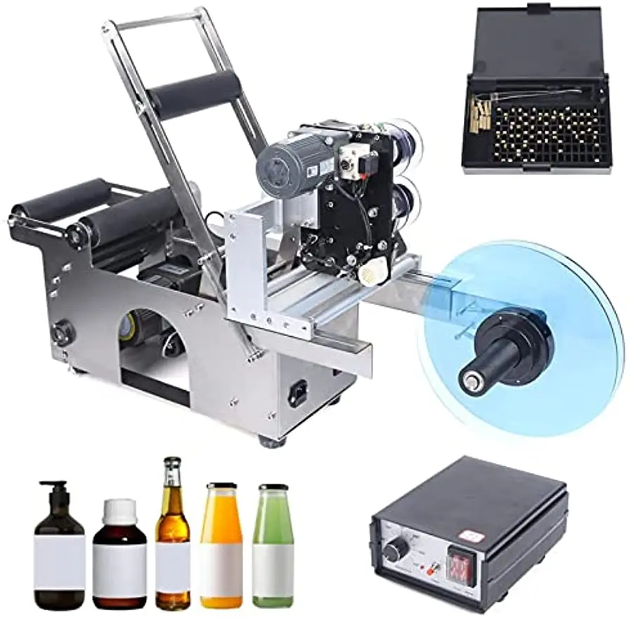 MT-50D-Semi-automatic-Labeller-Round-Bottle-Labeling-Machine-Date ...