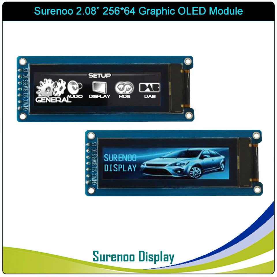 Real Oled Display, 2.08" 256*64 25664 Graphic Lcd Module Display Screen ...