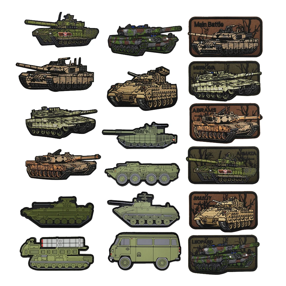 Newly-Designed-Jungle-Camouflage-Embroidered-Tactical-Tank-Patch-Rubber ...