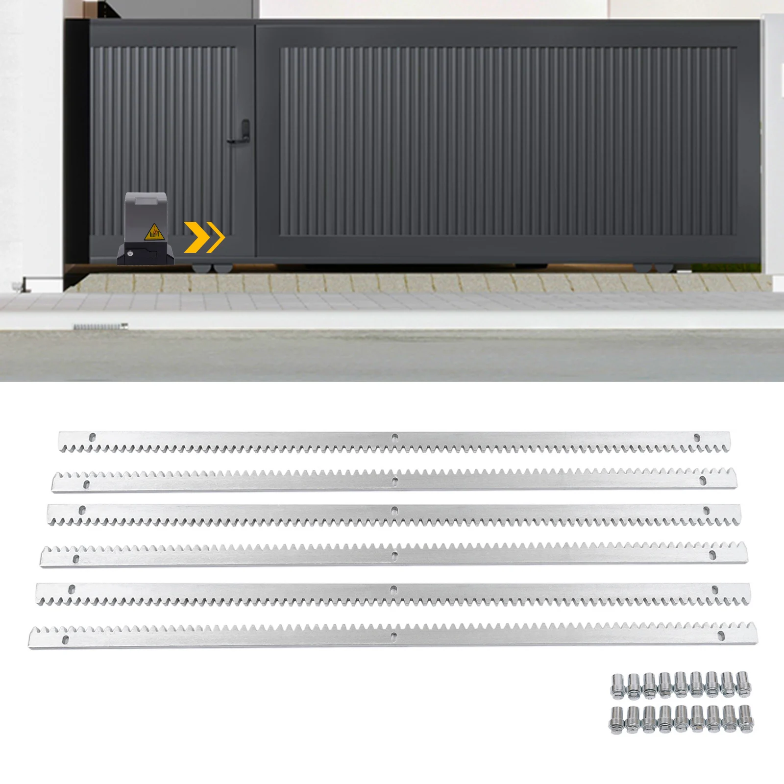 Electric-Sliding-Gate-Opener-Rails-6M-6-x-1M-Tracks-Stainless-Steel ...