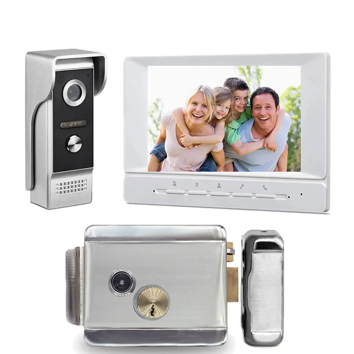 Video-Porteiro-com-Trava-El-trica-Home-Security-Protection-System ...