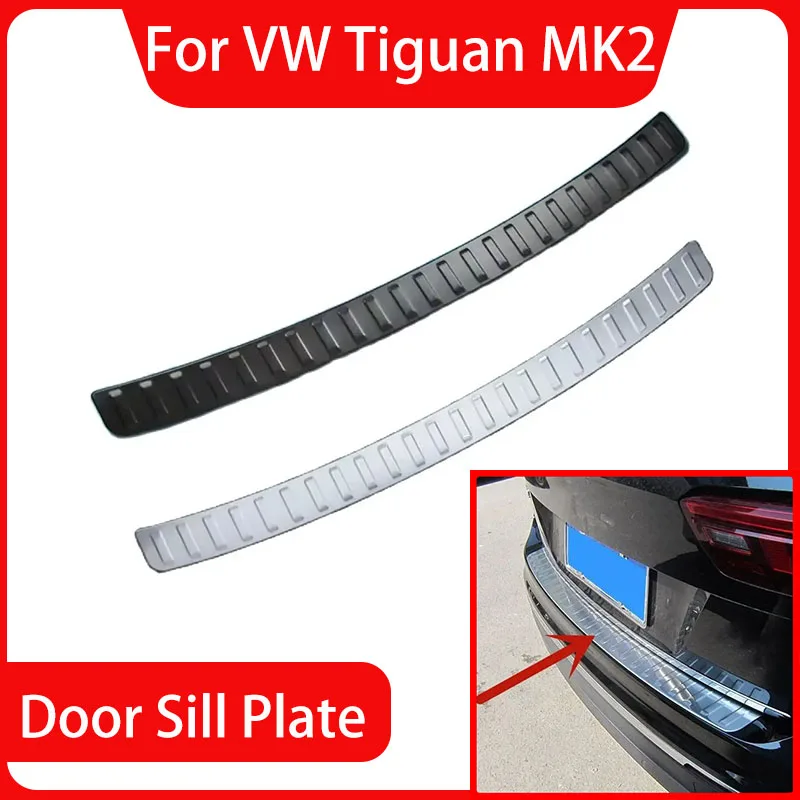 For VW Volkswagen Tiguan MK2 Car styling Rear Bumper Protector Sill ...