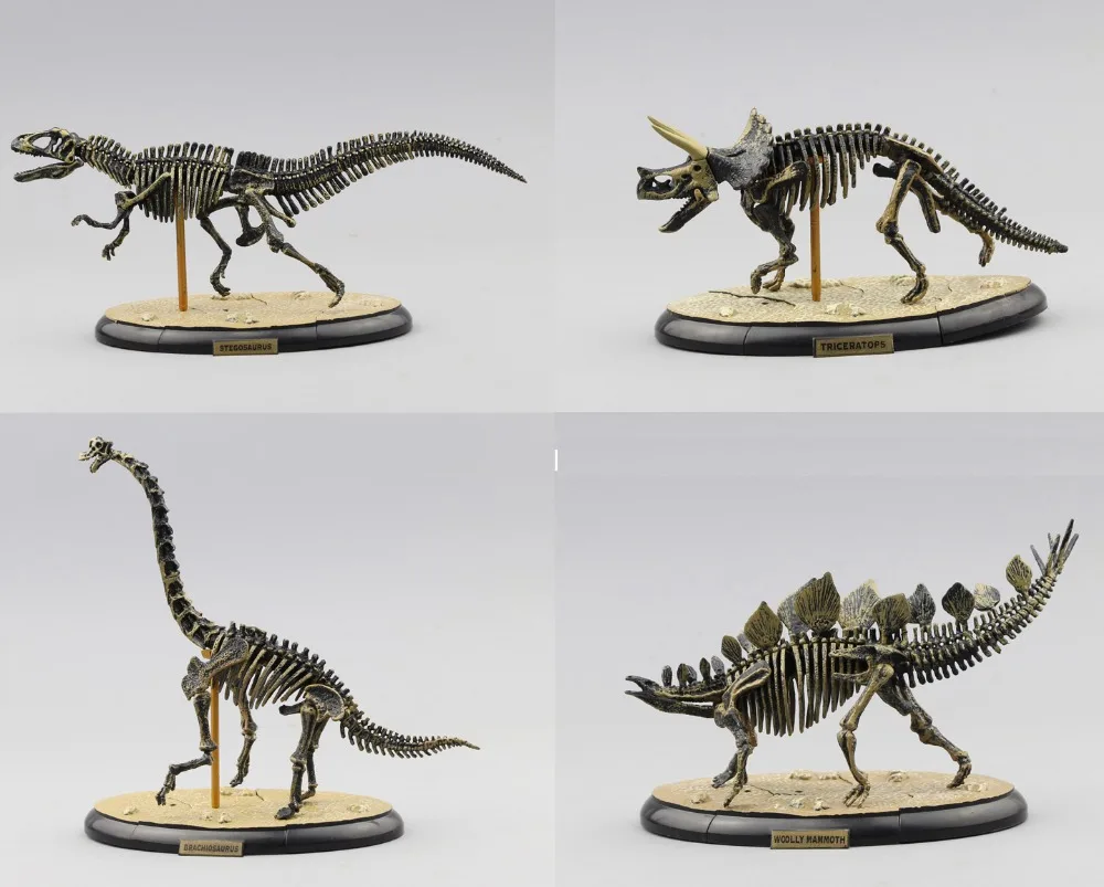 Jurassic World Brachiosaurus Skeleton Fossil PVC Assembly Dinosaur Toys ...