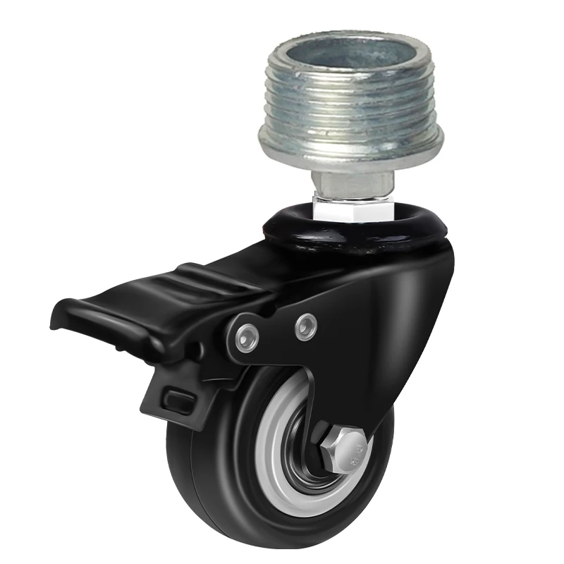 4 Pcs 2 Inch Swivel Caster Wheels With M8 Thread - For Clothing Racks ...