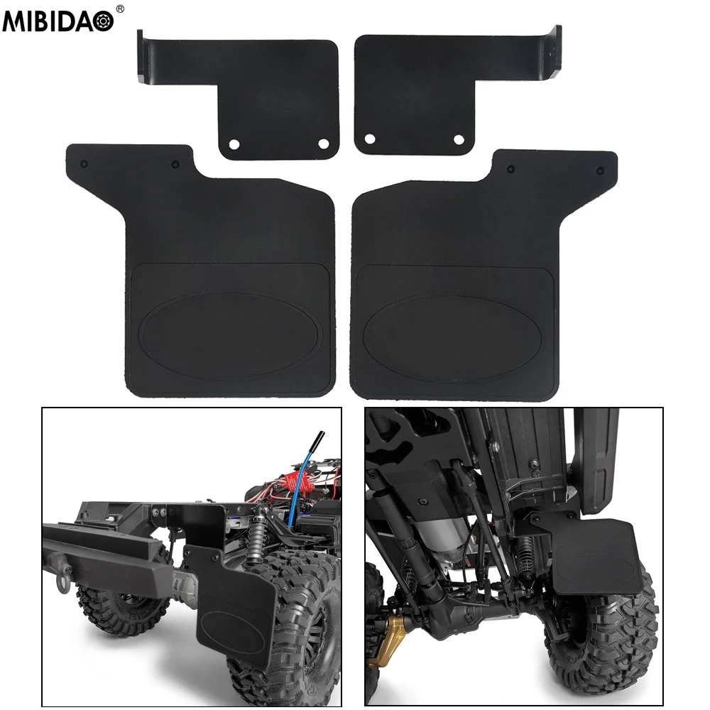 MIBIDAO-Front-Rear-Mudflaps-Rubber-Mudguard-Fender-for-1-10-RC-Crawler ...