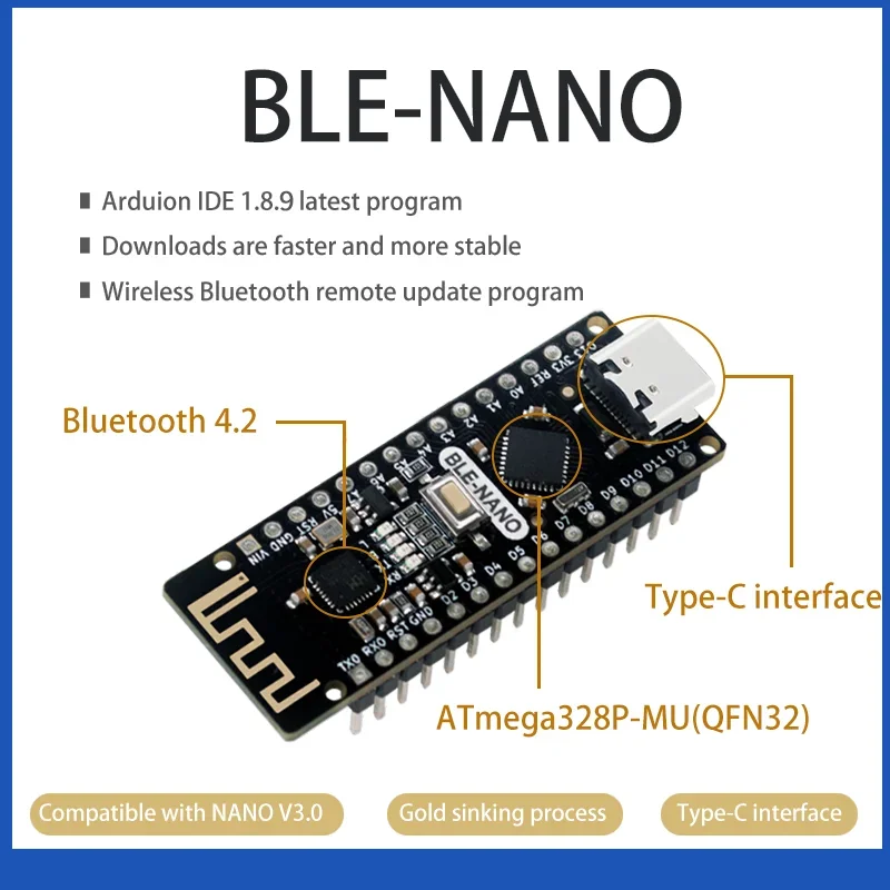BLE-Nano-Motherboard-Integrated-BLE-Bluetooth-4-0-Compatible-Nano-V3-0 ...