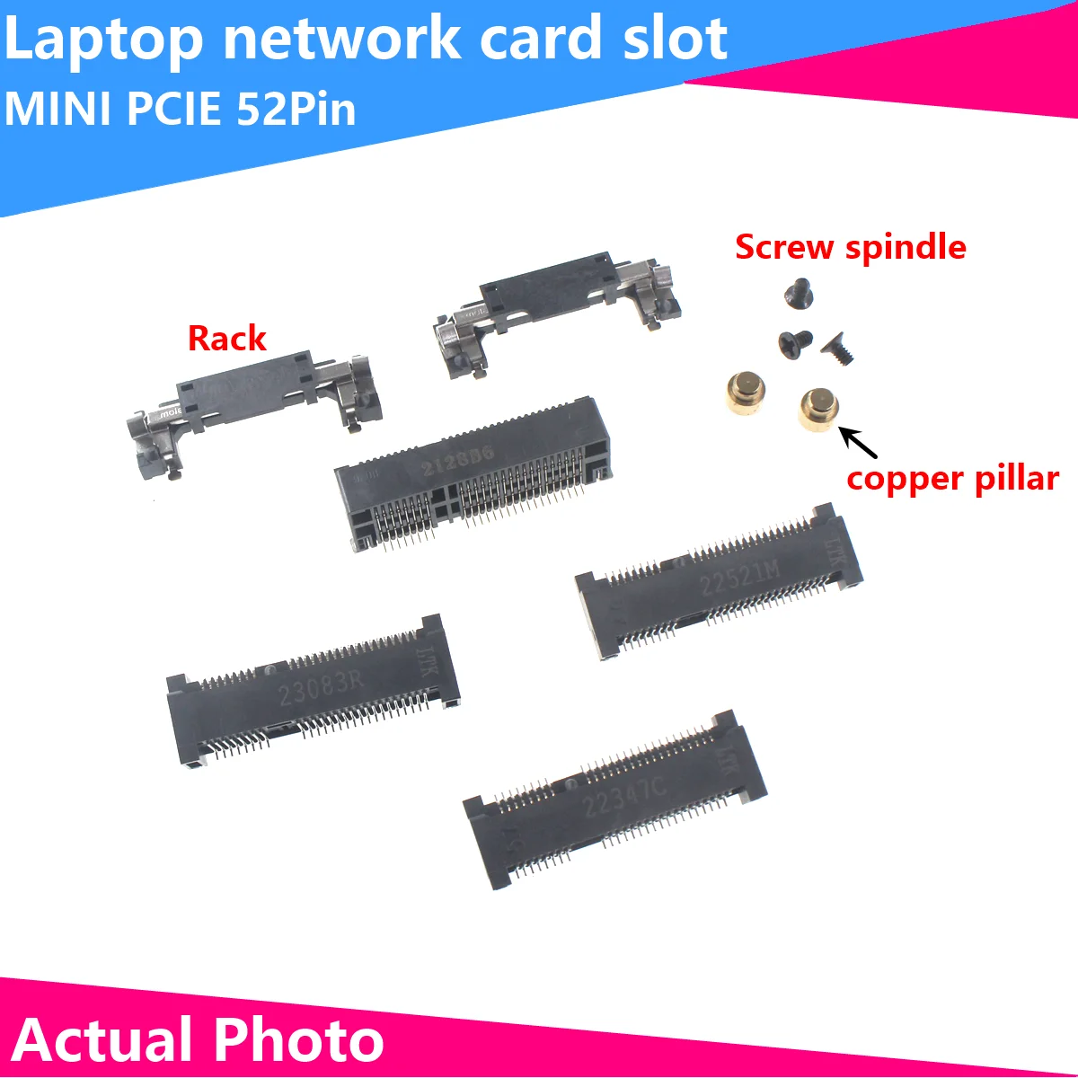 5PCS Mini PCI-E PCI Express PCie SATA 52pin 4.0 5.2 5.7 8 9 MM Height ...