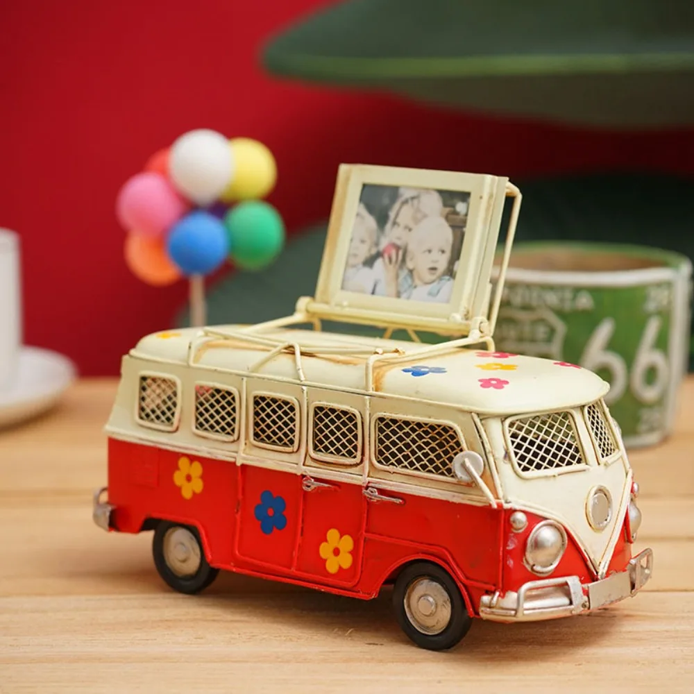 Large Campervan Model Retro Desktop Decoration Camper Van Model Metal ...