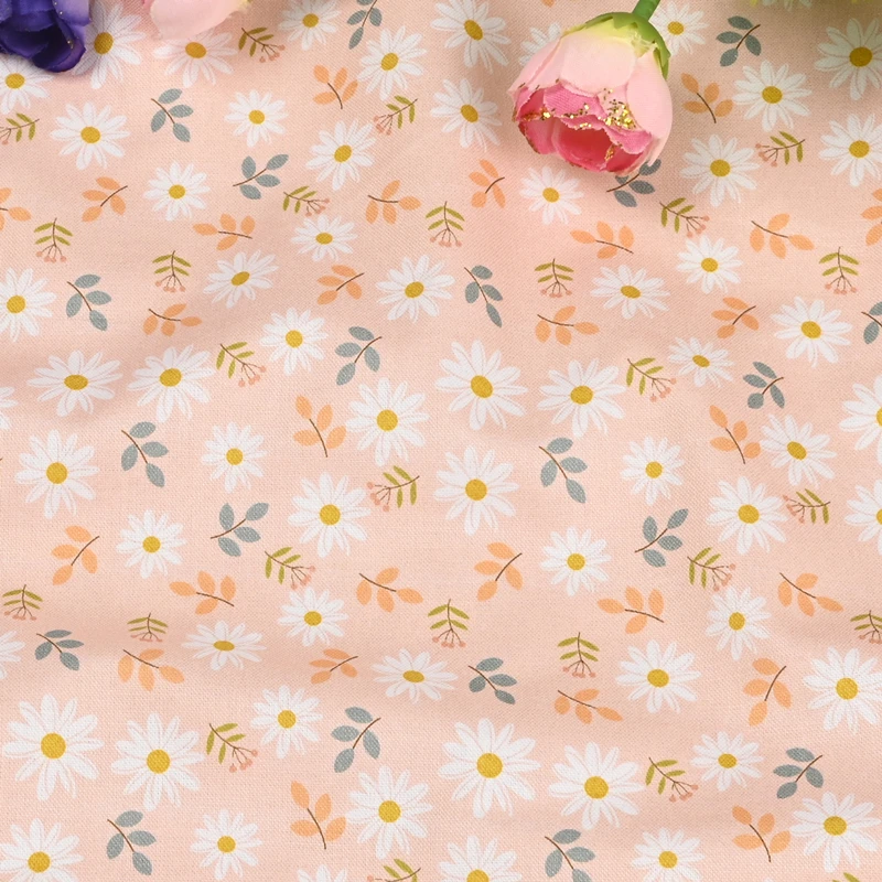 Half Yard 100% Cotton Fabric With Cute Garden Little Flower Print ...