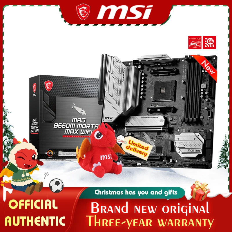 Msi amd mag b550m morteiro max wifi placas mãe paca mae suporte r9 cpu ...
