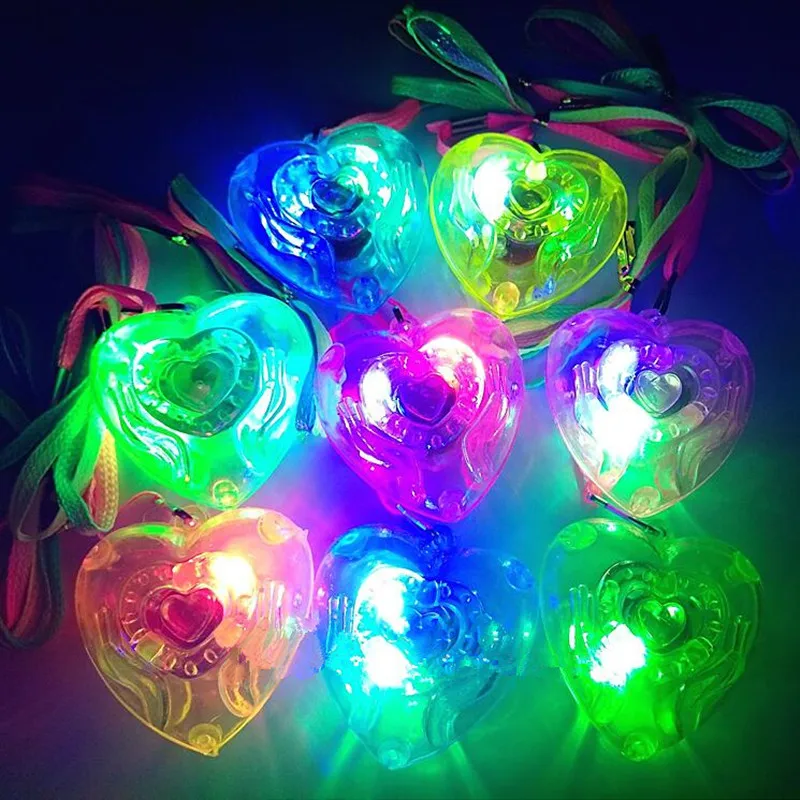 20pcs-Star-Heart-LED-Light-Up-Necklace-Pendants-Kids-Flashing-Glow-Gift ...