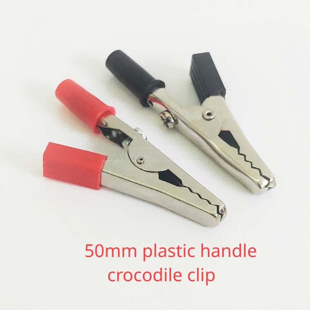 10pcs-lot-Alligator-Clips-Crocodile-clip-50mm-Plastic-Handle-Test-Probe ...