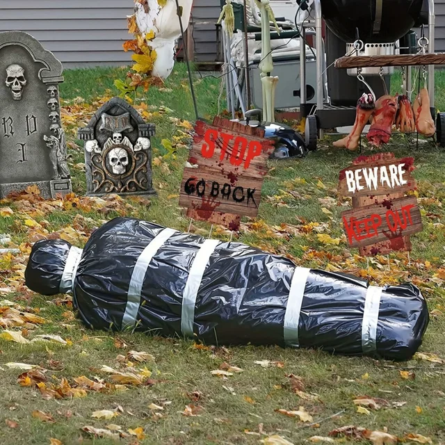 Creepy Halloween decoration: Outdoor dead victim prop for a spooky ...