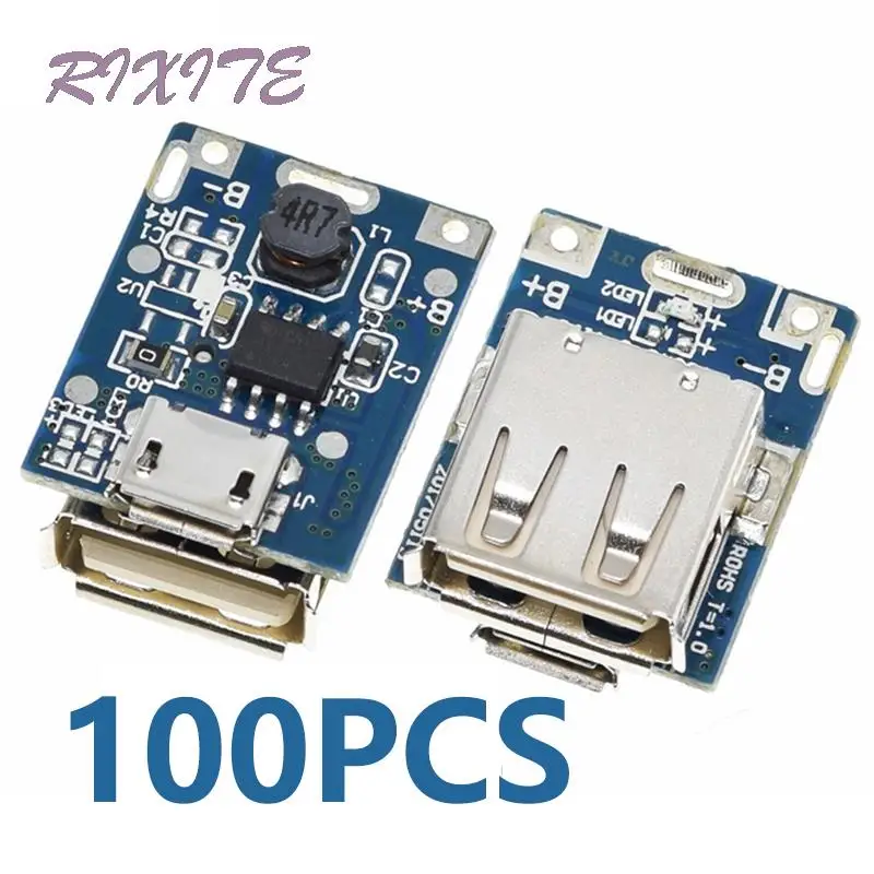 100pcs 5v Boost Step Up Power Module Lithium Lipo Battery Charging ...