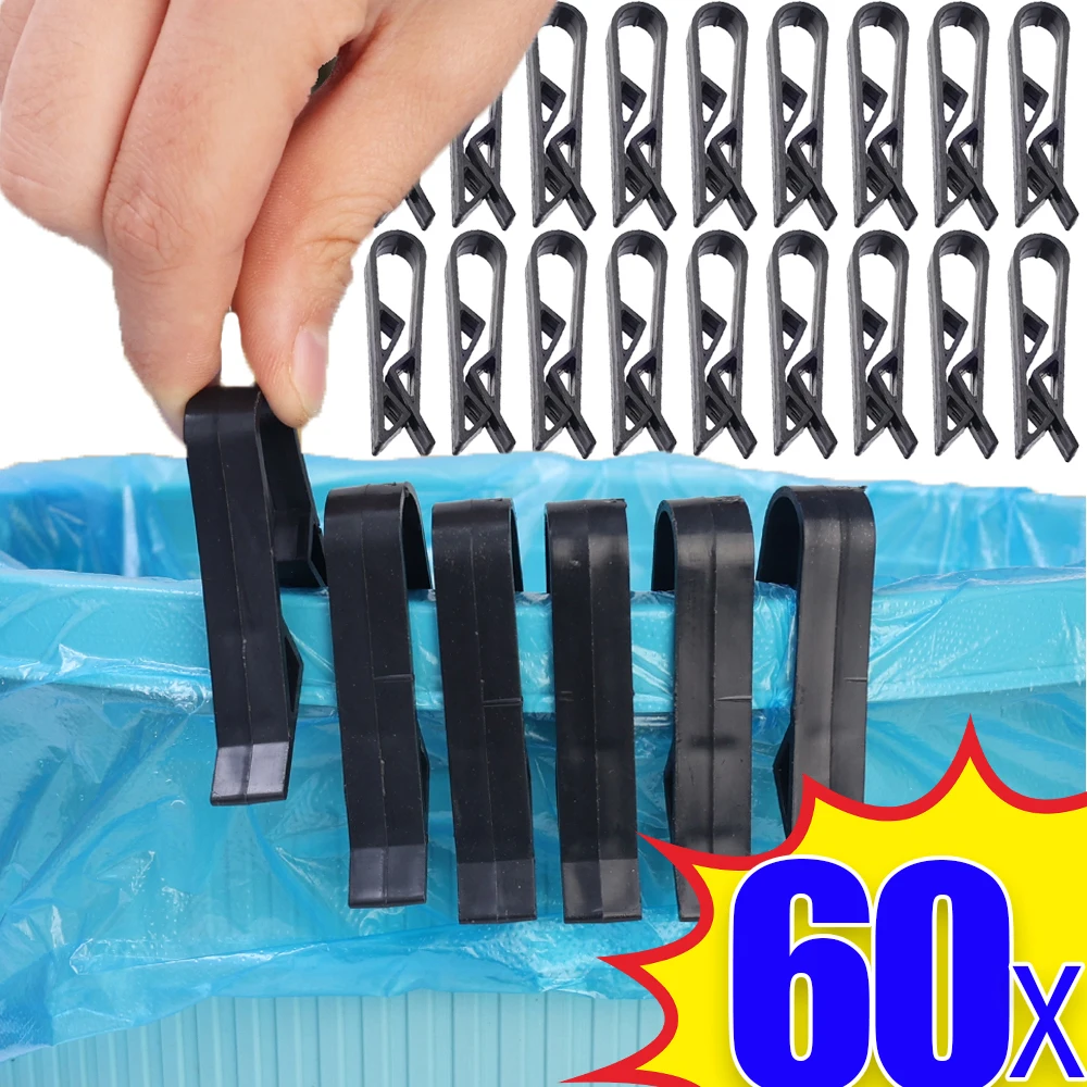 60-2PCS-Rubbish-Basket-Clips-Anti-Slip-Holder-Snack-Bags-Sealing-Clamps ...