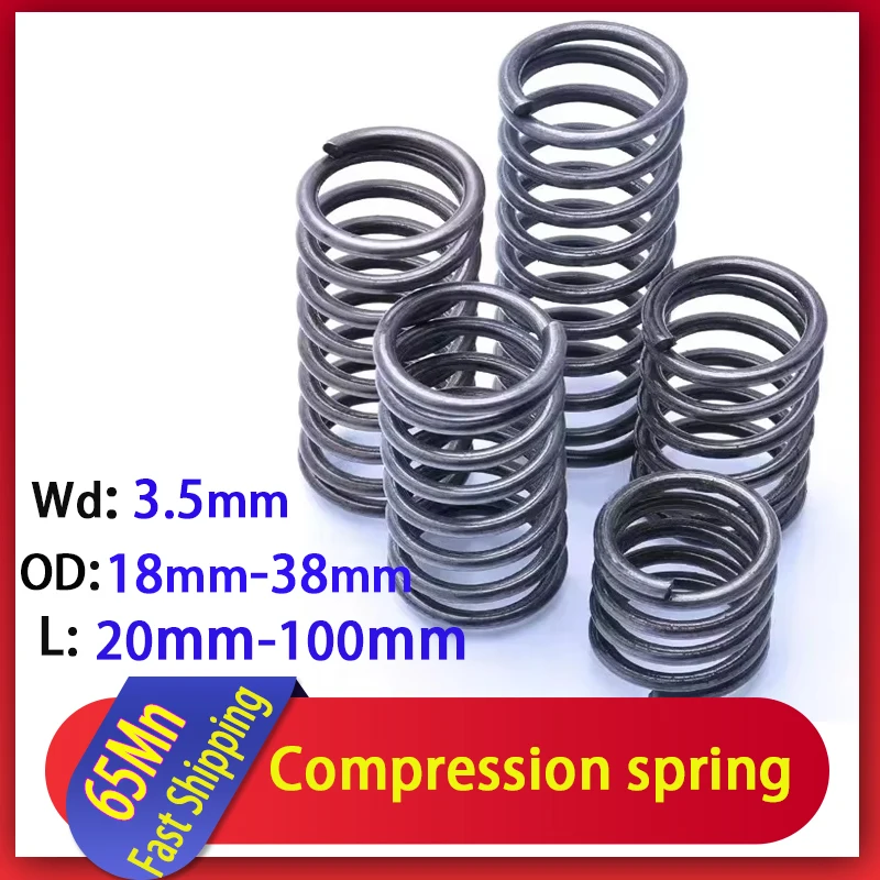 65MN Wire diameter 3.5mm Strong Spring Steel Pressure Compression ...