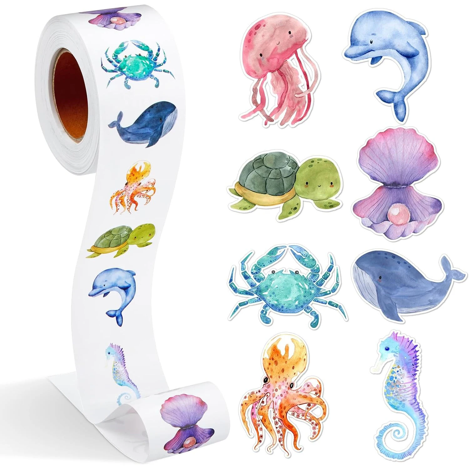 100-500pcs-New-Cartoon-Marine-Animal-Park-Dolphin-Stickers-for-Kids ...