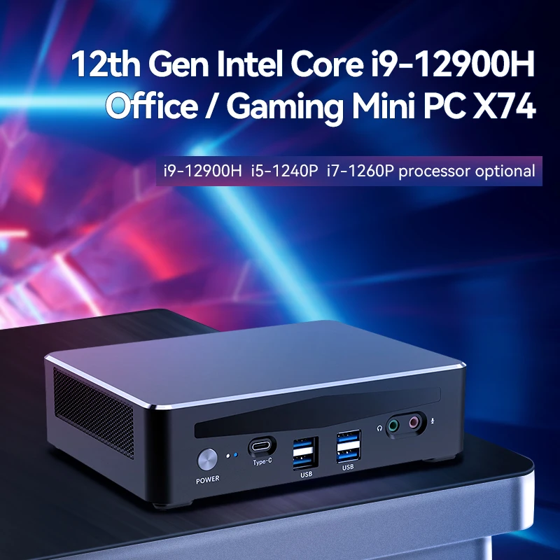 XCY-Mini PC de 12ª generación, Intel Core i9-12900H, 14 núcleos hasta 5 ...