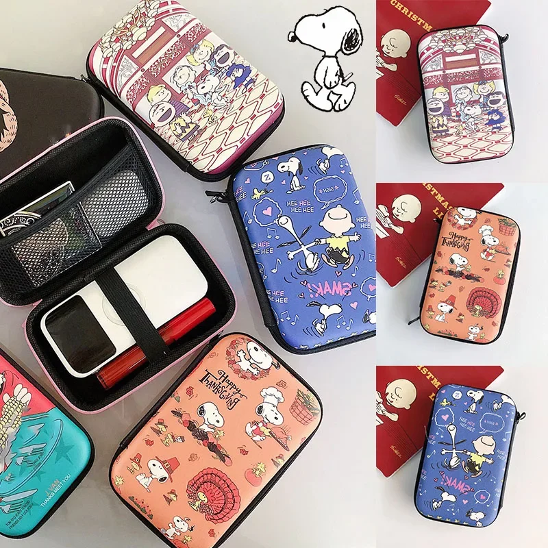 Snoopy-Charger-Data-Cable-Headphone-Storage-Bags-Case-Hard-Shell-Women ...