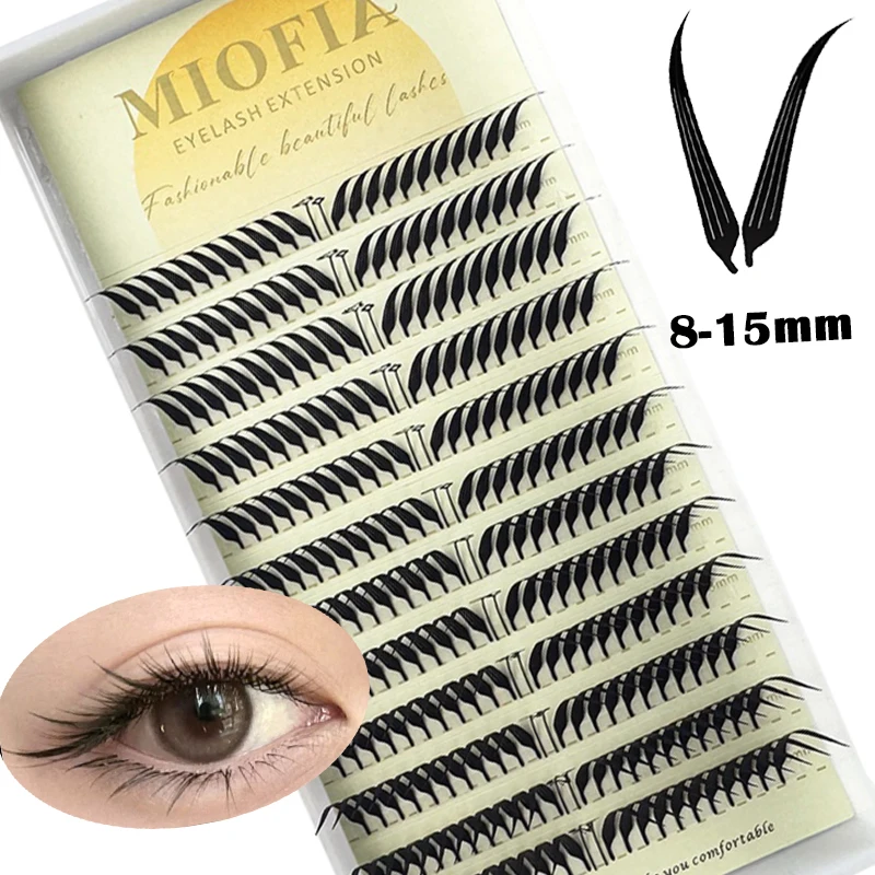 Anime Butterfly Eyelash Extension Feather Shape C/D Curl Premade Lashes ...