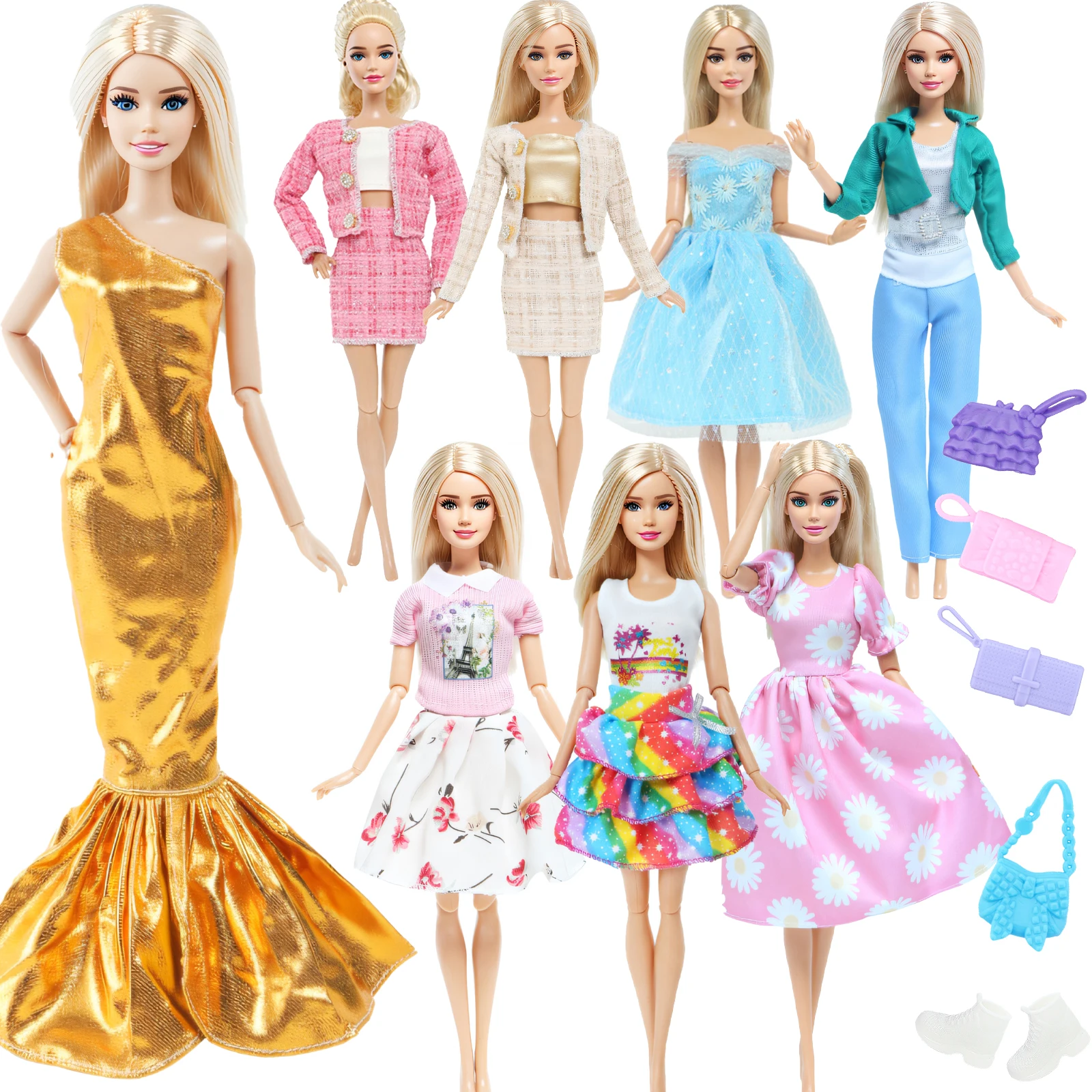 Handmade-Doll-Dress-for-Barbie-Doll-Dating-Princess-Short-Gown-Skirt ...