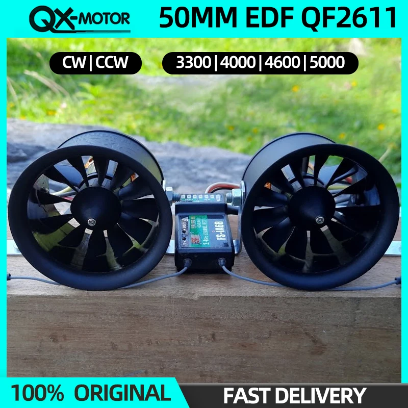 QX-MOTOR-50MM-EDF-QF2611-Brushless-Motor-3300-4000-4600-5000KV-CW-CCW ...