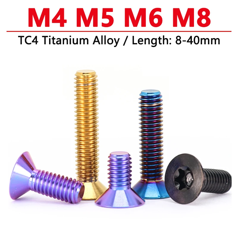 1pc Titanium Bolt M4 M5 M6 M8 Torx Flat Countersunk Head Screw ...