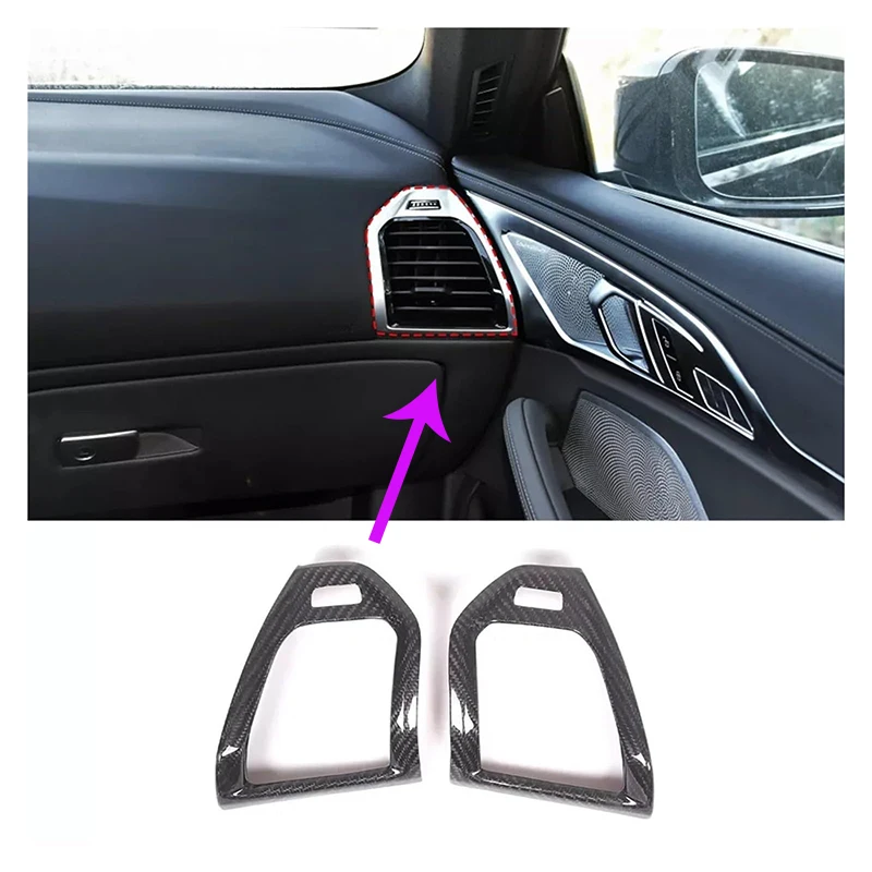 Dry Carbon Fiber Side Air Outlet Vent Panel Trim Car Interior ...