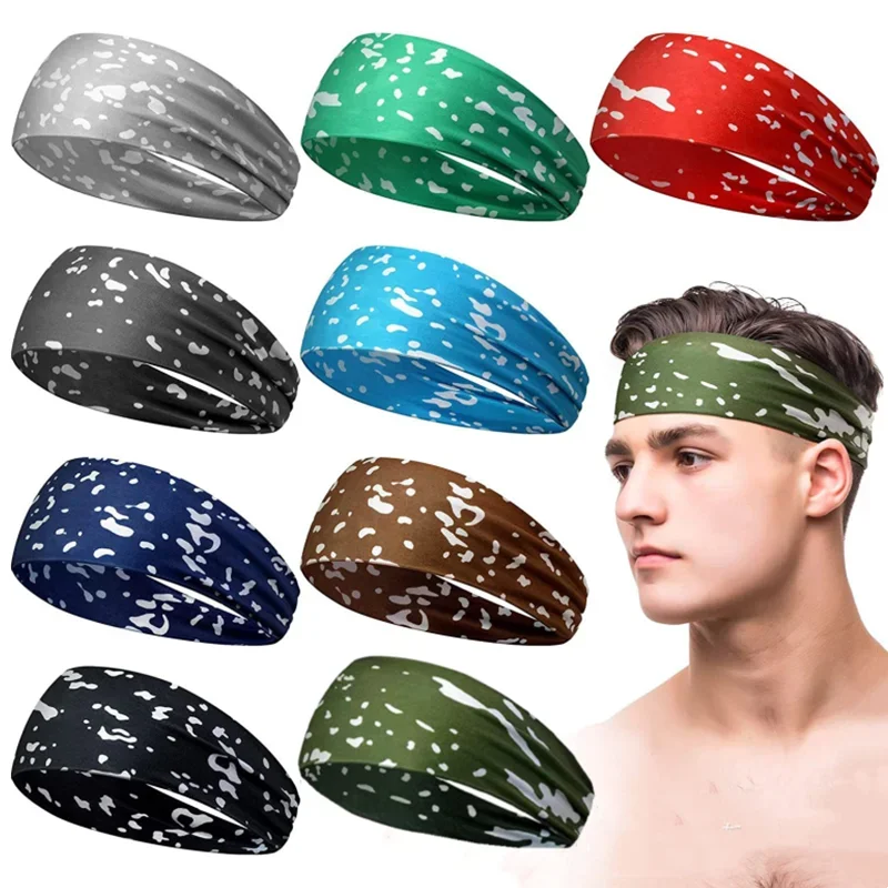 1pc Sports Headband Sweatband Printing Gym Running Yoga Hair Bands ...