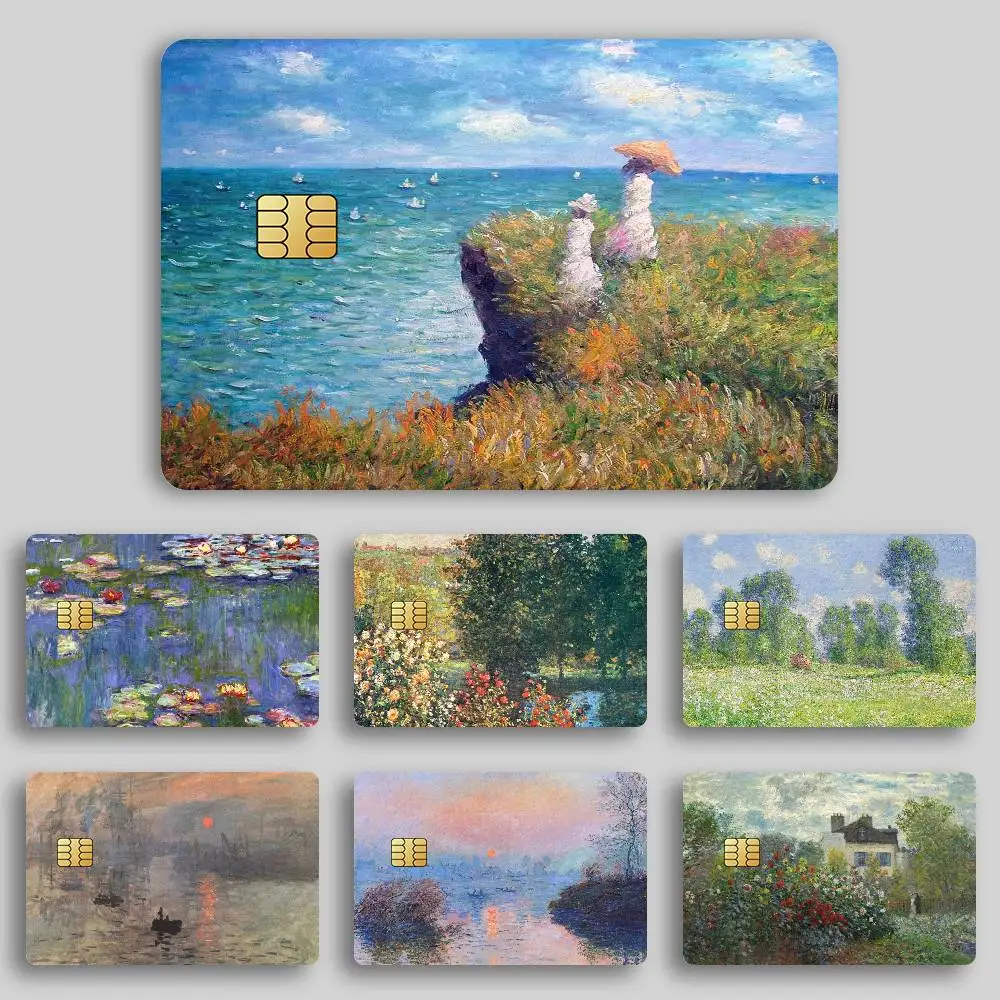 Art C-Claude M-Monet Credit Card Skin Stickers for Bank Card Bus Metro ...