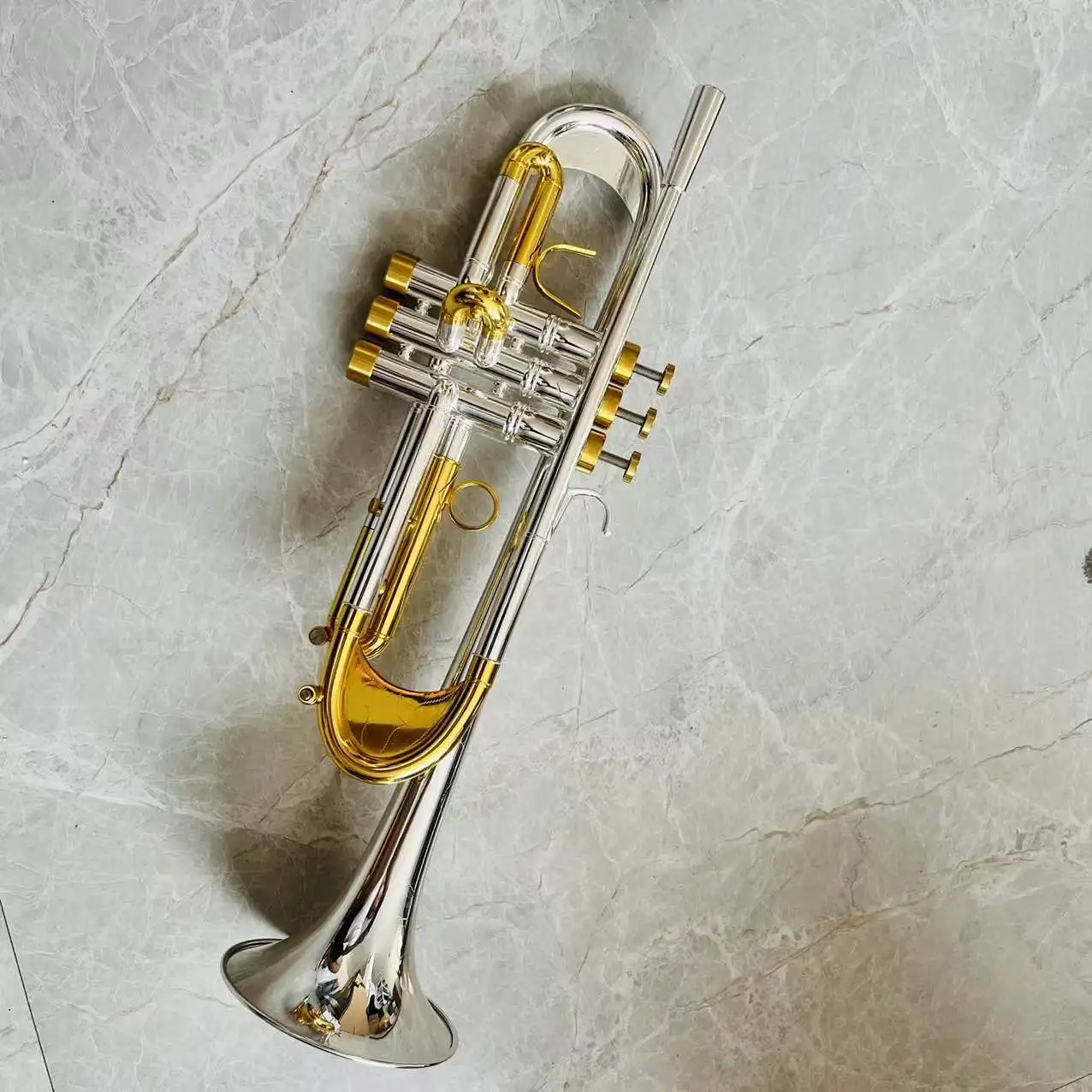 Real-Pictures-Bb-Tune-Trumpet-Sliver-Plated-Brass-Keys-Professional ...