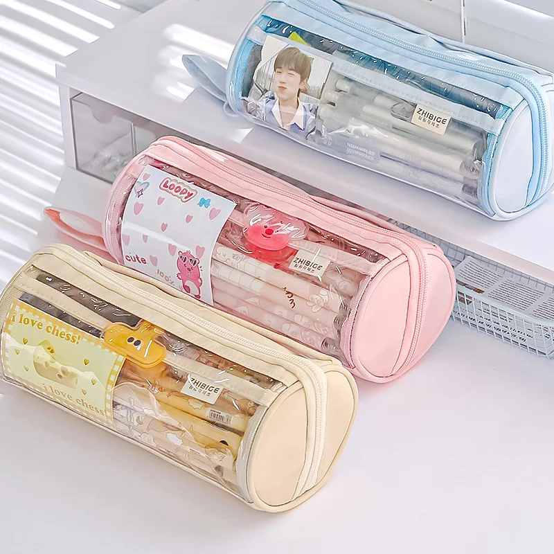 Transparent-Pencil-Case-Creative-Simple-and-Multifunctional-Primary-and ...
