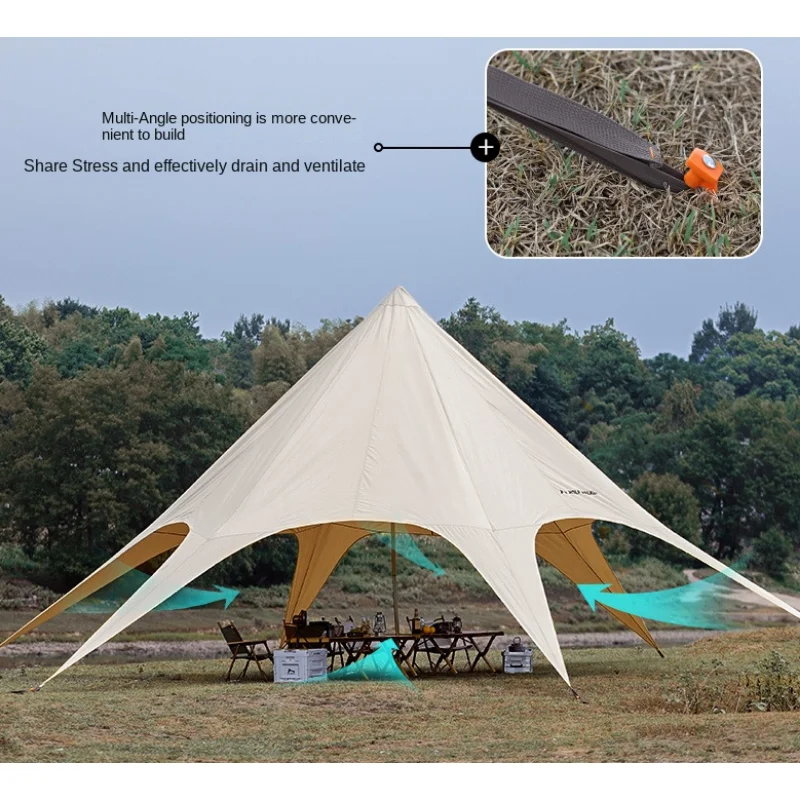 Outdoor-Large-Waterproof-Spire-Canopy-Camping-Camp-Sunshade-Beach-Tent ...