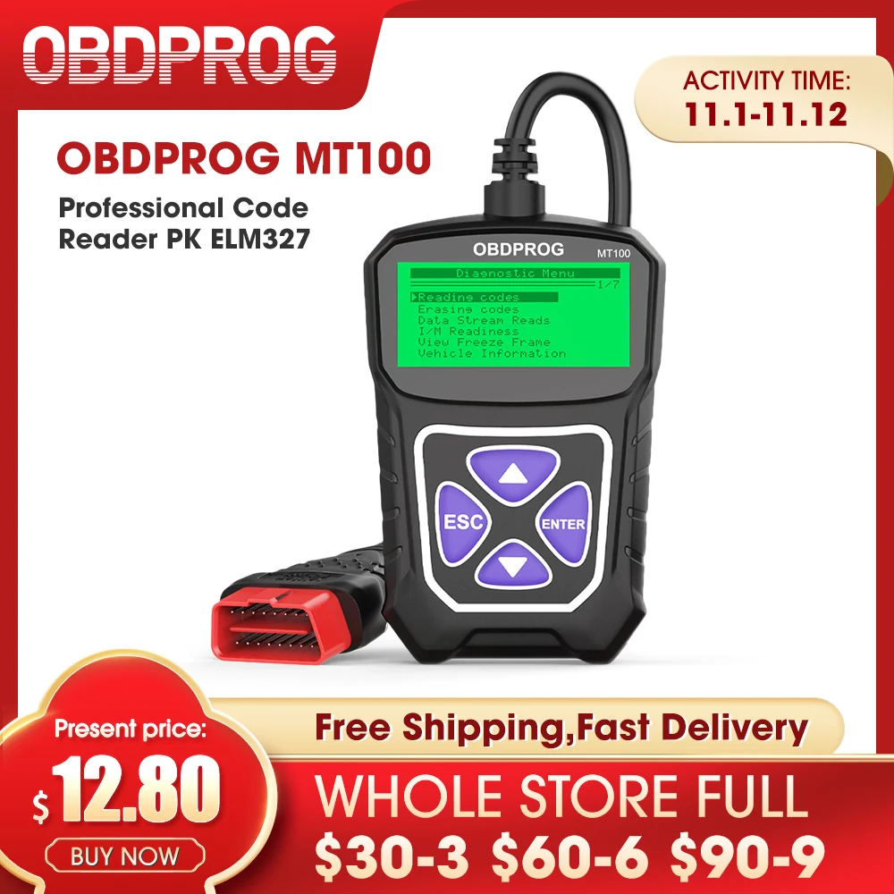 OBDPROG herramienta de diagnóstico automotriz MT100, autoescáner ...