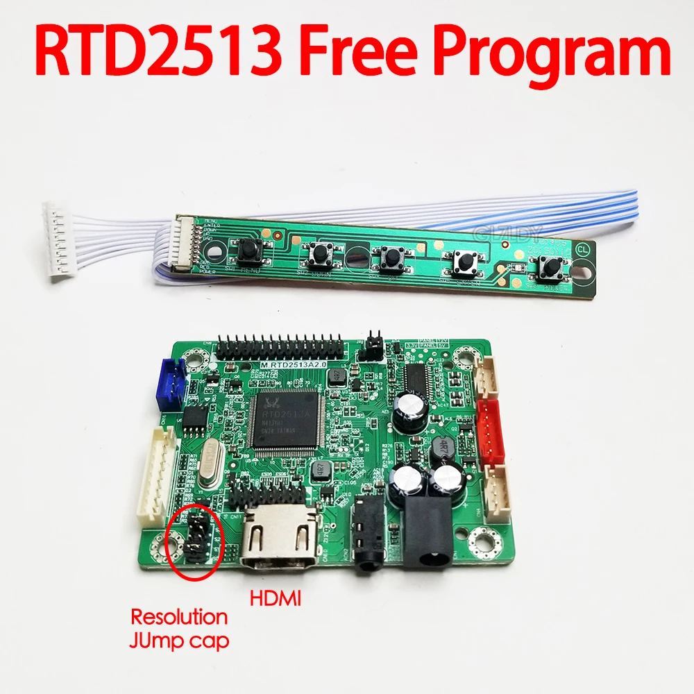 RTD2513-mini-LCD-driver-board-HDMI-to-LVDS-jump-cap-program-drive-free ...