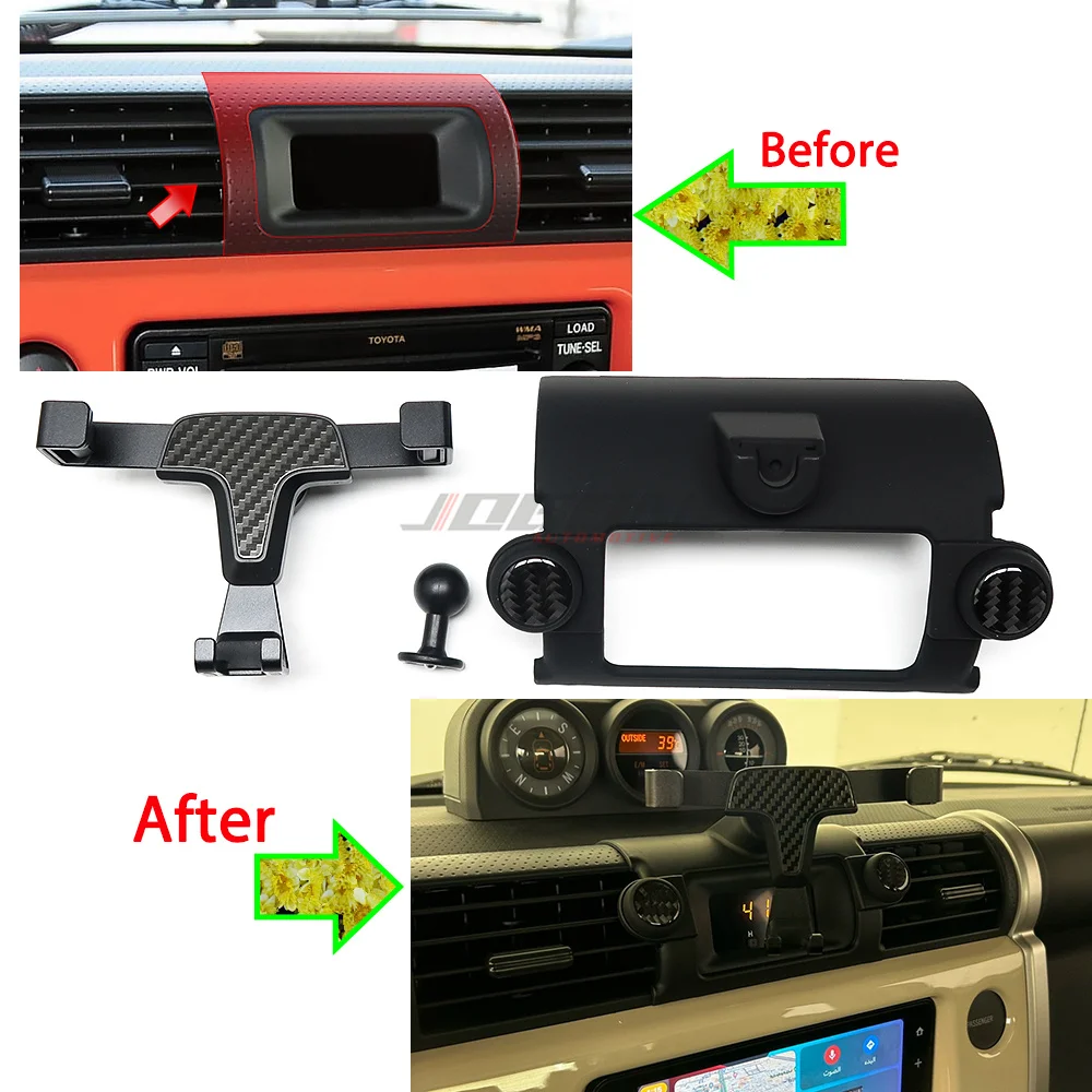 Carbon Fiber Look Gravity Phone Holder Air Vent Dashboard Mount Stand ...