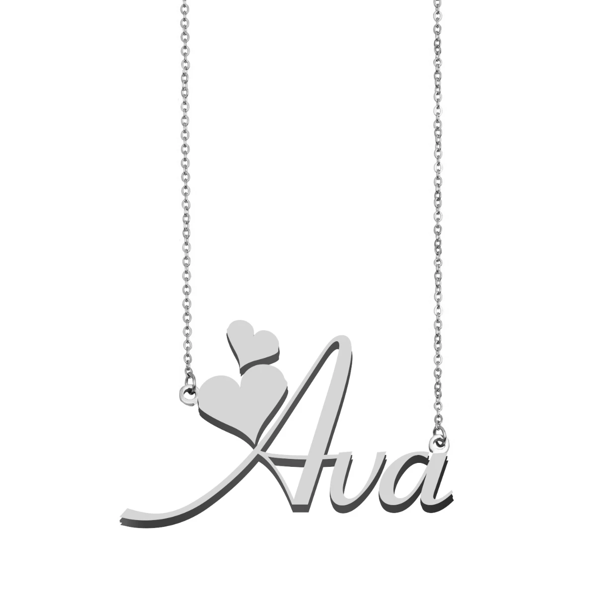 Ava Name Necklace Gold Personalized for Women Girls Best Friends ...