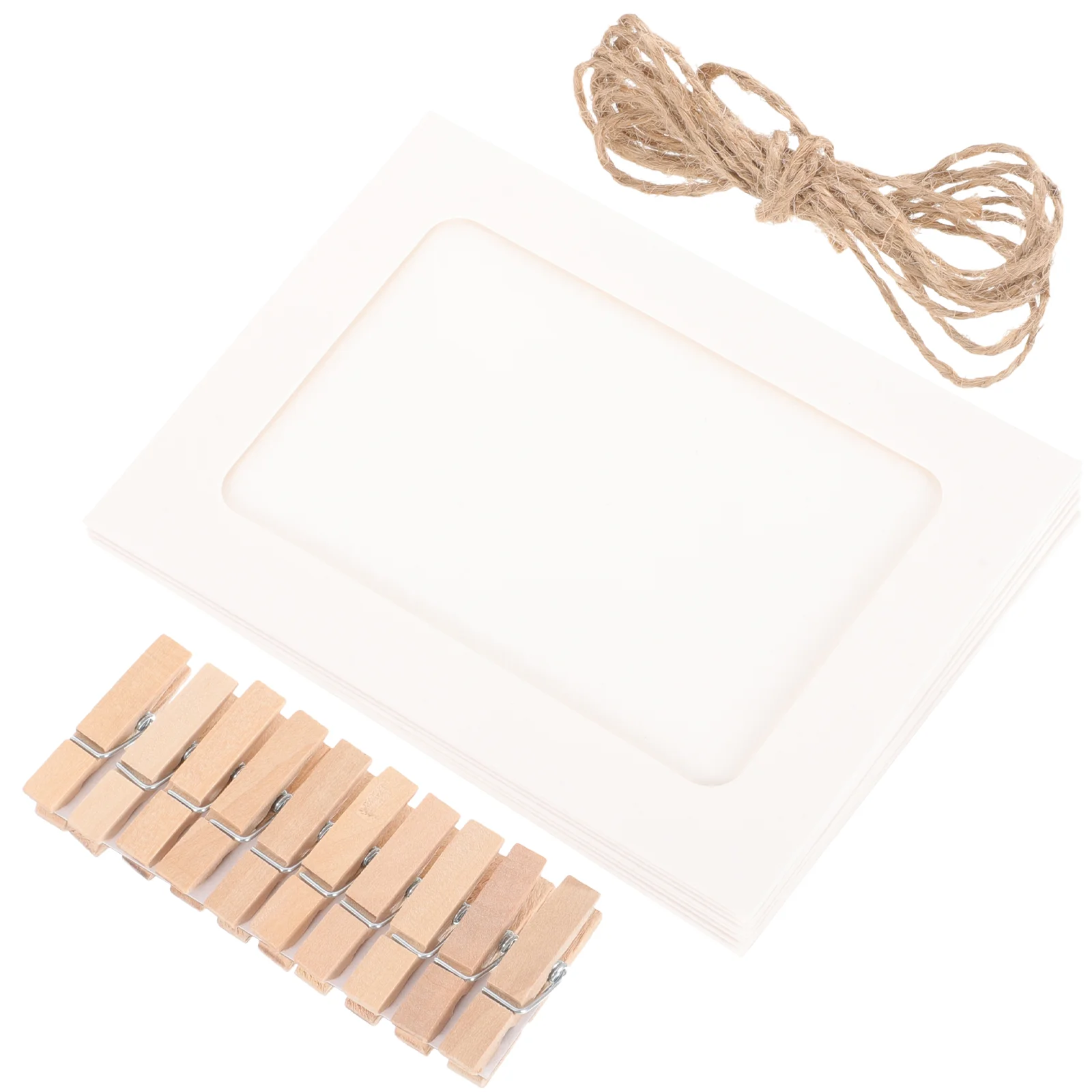 20-Pcs-Photo-Frame-Jam-for-Wall-White-Paper-Frames-Display-Small ...