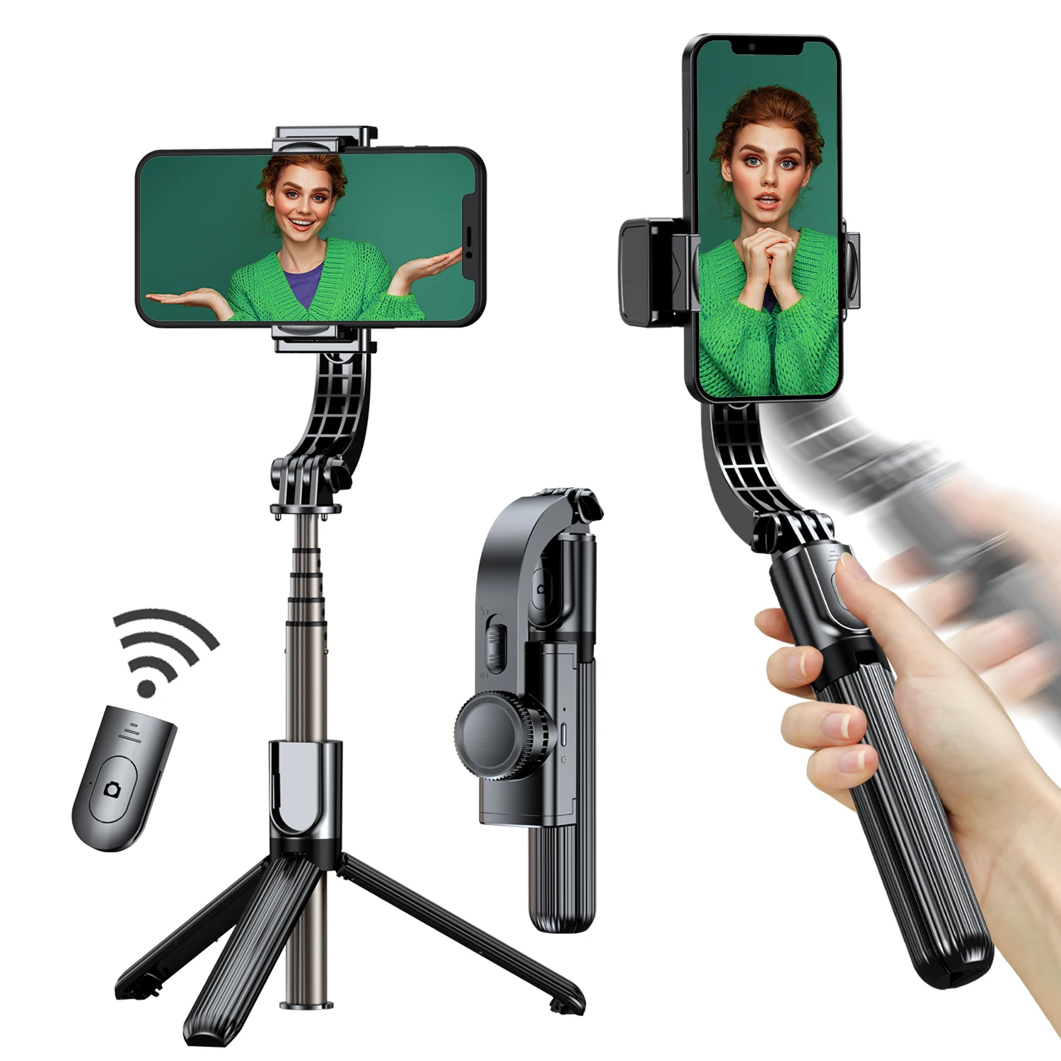 Selfie Stick Tripod Gimbal Foldable Stabilizer | Handheld Gimbal ...