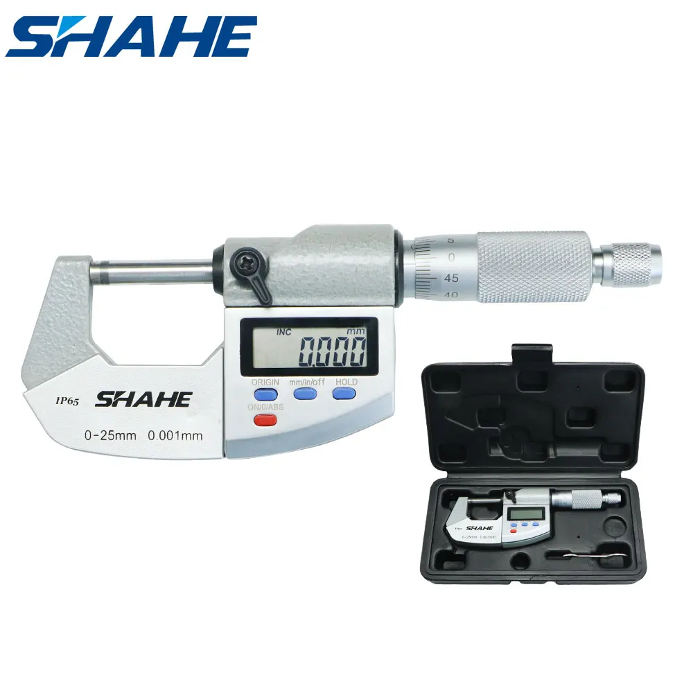 Shahe 0 25mm Micron Digital Outside Micrometer Electronic Micrometer ...