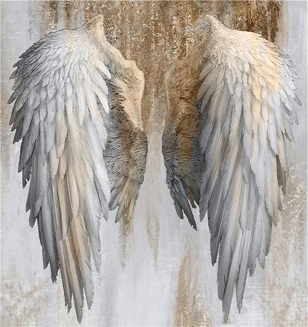 Realistic Angel Wings Painting