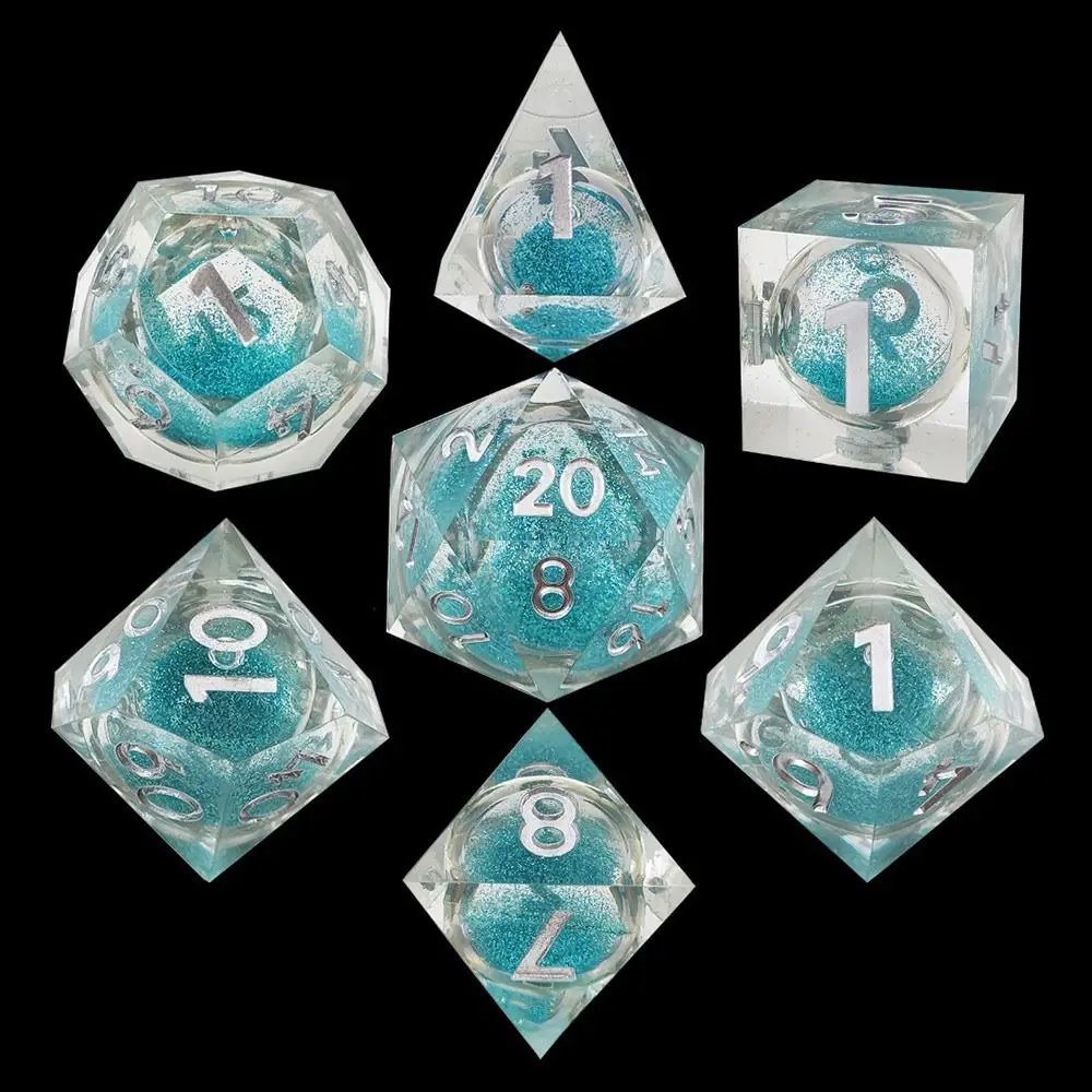 7Pcs-Hot-Liquid-Fluid-Resin-Dices-Set-New-Creative-Polyhedral-Dice-Set ...