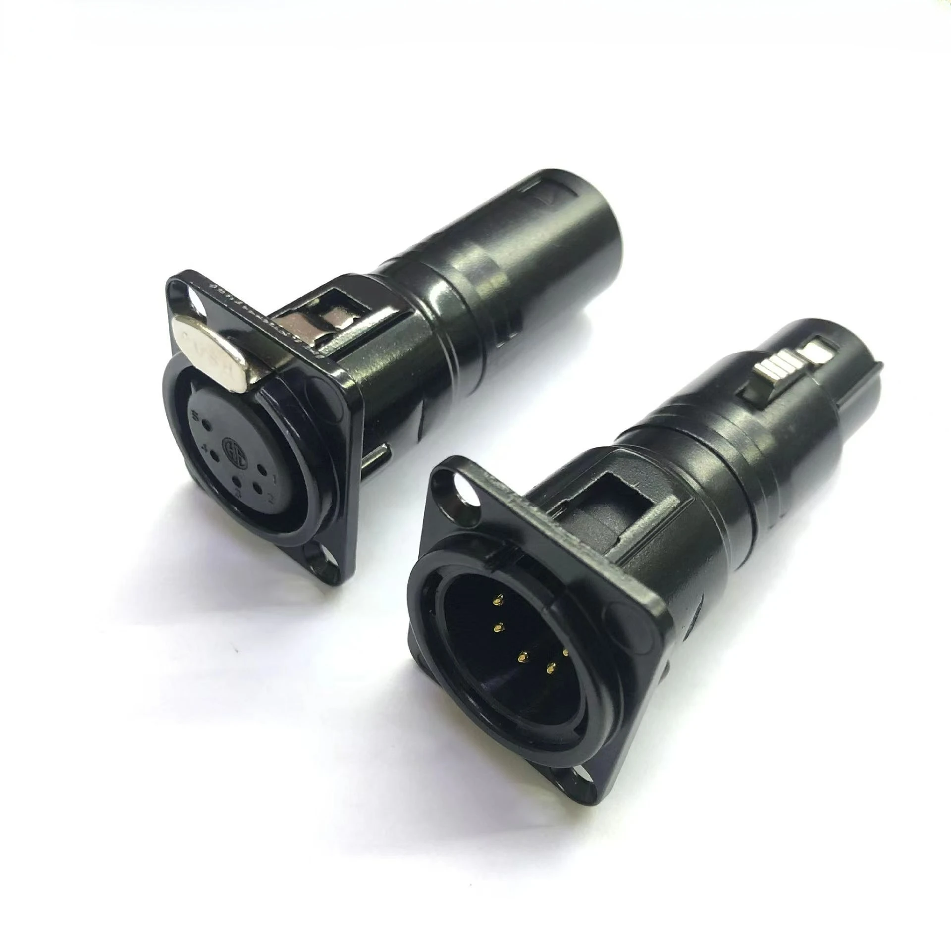 HIgh-quality-5pin-XLR-Male-to-XLR-Female-Panel-Mount-Female-Plug-Pass ...