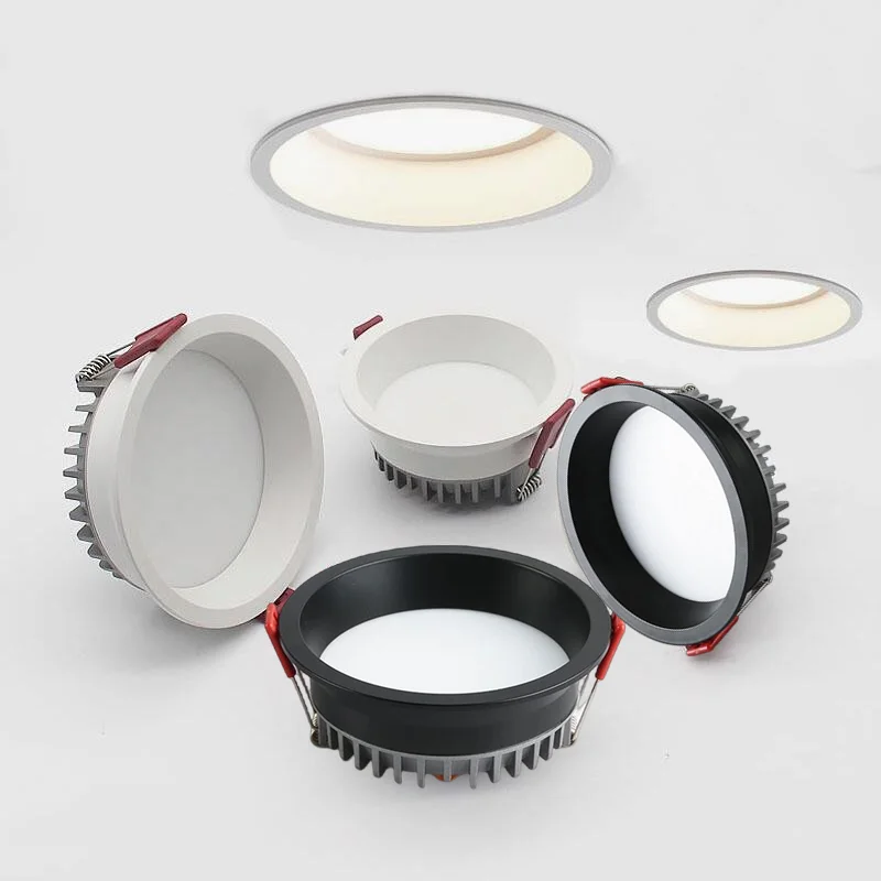 Dimmable anti-glare tri-color light LED spotlight 5W7W10W12W15W 24W ...