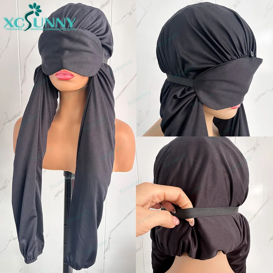 Bonnet For Long Braids 2 in 1 Night Cap For Sleeping Night Sleep Hat ...