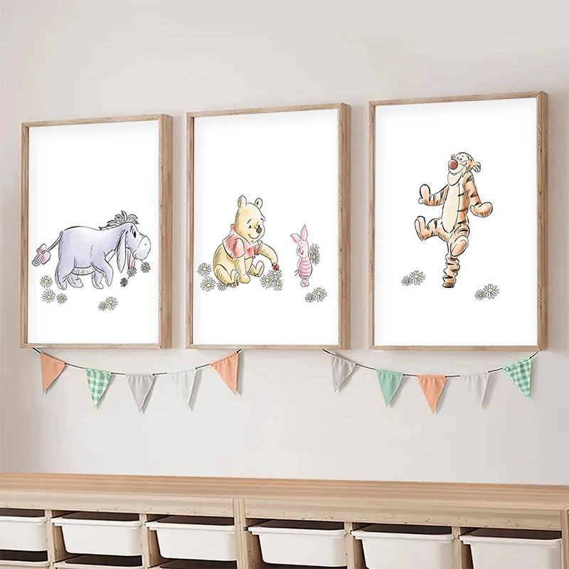 Winnie the Pooh and Friends Art Prints Classic Cartoon Posters Winnie ...