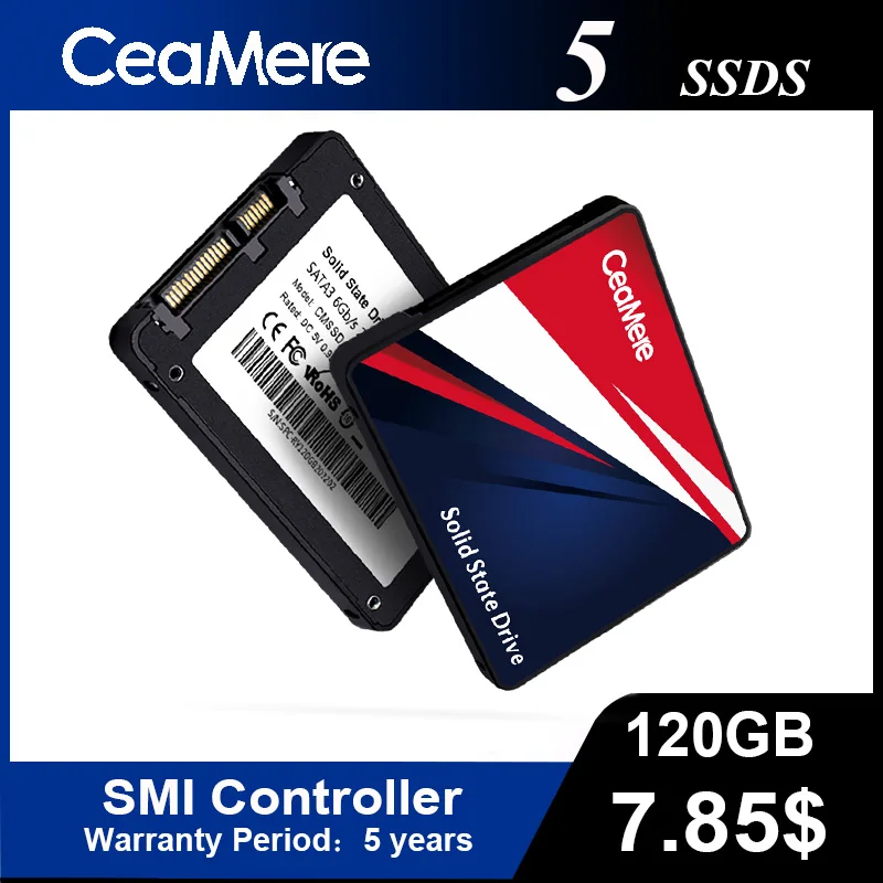 CeaMere SSD 2.5 128GB 256GB 512GB 1TB for Laptop Desktop Solid State ...